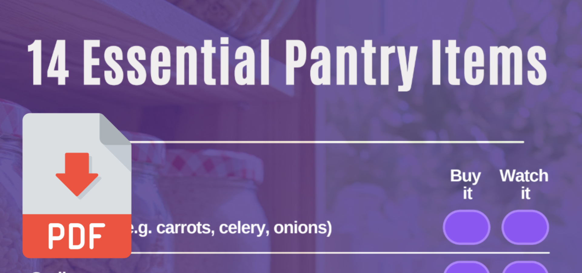 14 Pantry Staples from Grocery Dad